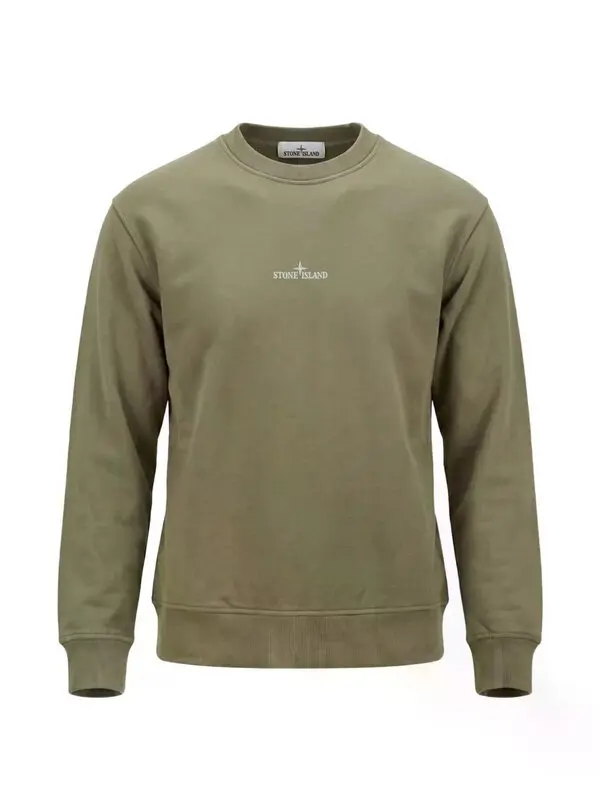 Stone Island Logo-print Long-sleeve Sweatshirt