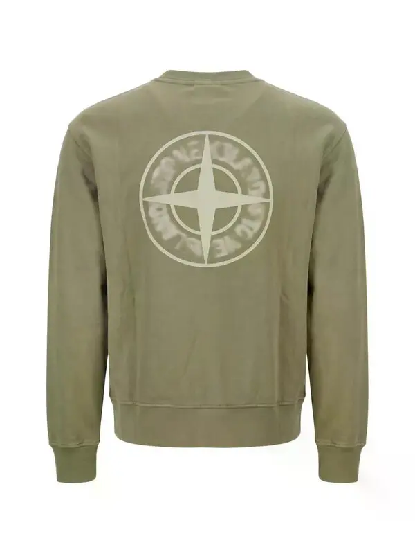 Stone Island Logo-print Long-sleeve Sweatshirt