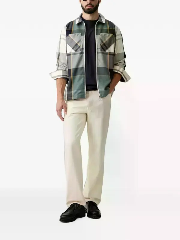 Barbour Etterick Tartan-print Zip-up Overshirt - Green
