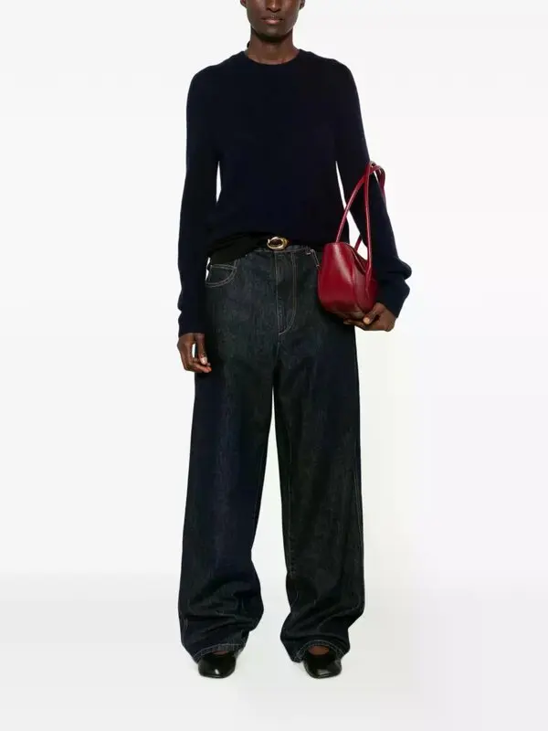 LISA YANG Ribbed Knit Crew Neck Sweater