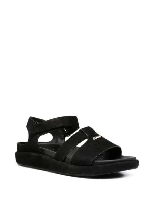 SERGIO MORETTI FIRENZE Touch-strap Logo-plaque Sandals
