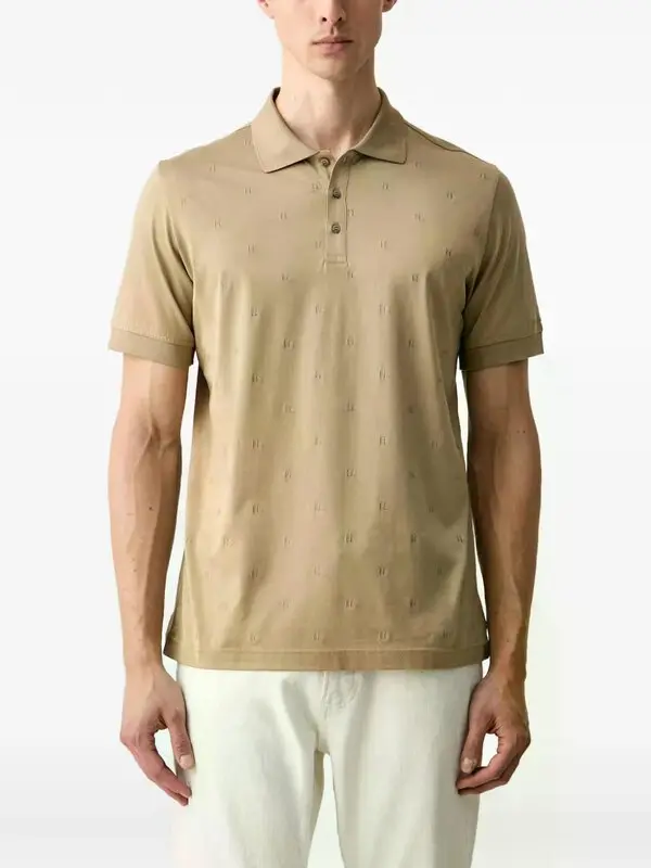 Karl Lagerfeld Monogram-embroidered Polo Shirt