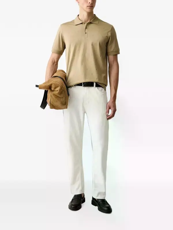 Karl Lagerfeld Monogram-embroidered Polo Shirt