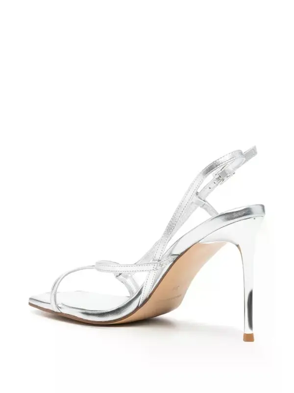 SERGIO MORETTI FIRENZE Metallic-effect Strappy Sandals