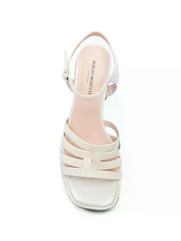 SERGIO MORETTI FIRENZE Cage-strap Block-heel Sandals