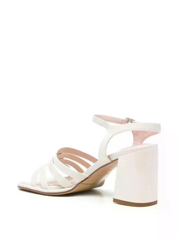 SERGIO MORETTI FIRENZE Cage-strap Block-heel Sandals - Neutrals