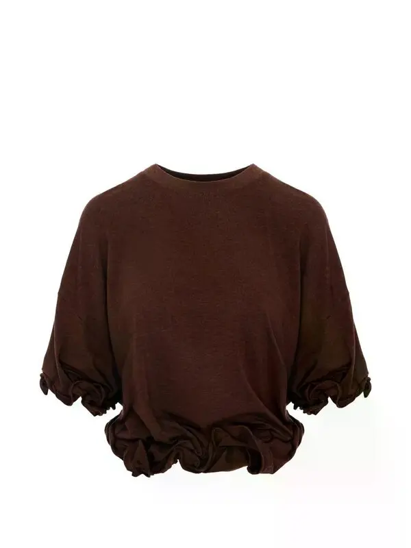 SEEN USERS Twombly Bloom Ruffled T-shirt