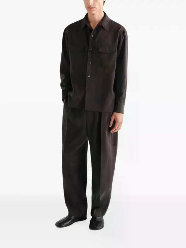 LEMAIRE Belted Relaxed Pants In Dry Silk
