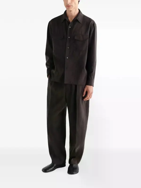 LEMAIRE Belted Relaxed Pants In Dry Silk