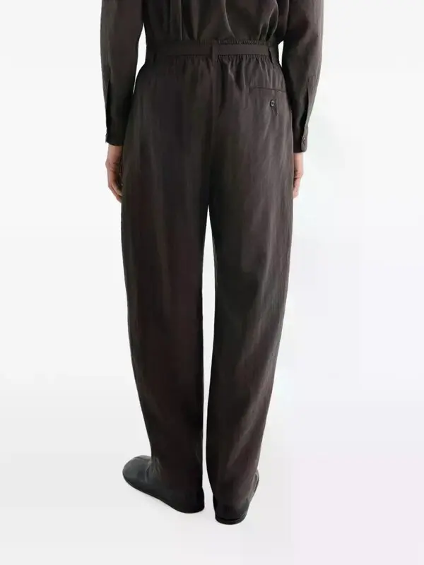 LEMAIRE Belted Relaxed Pants In Dry Silk