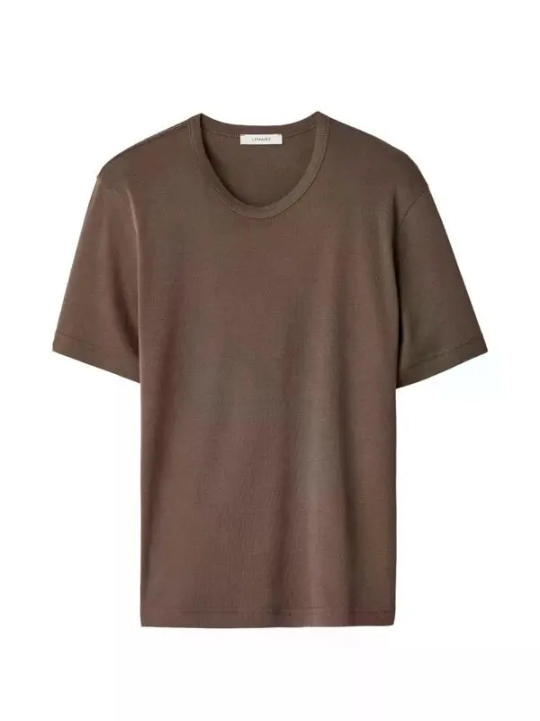 LEMAIRE Rib T-shirt In Jersey - Brown