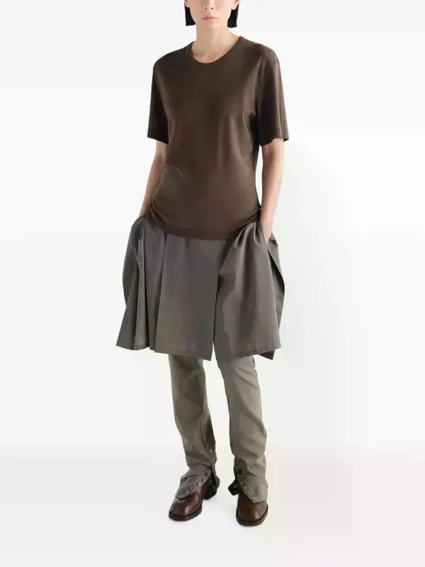 LEMAIRE Crew Neck T-shirt - Brown