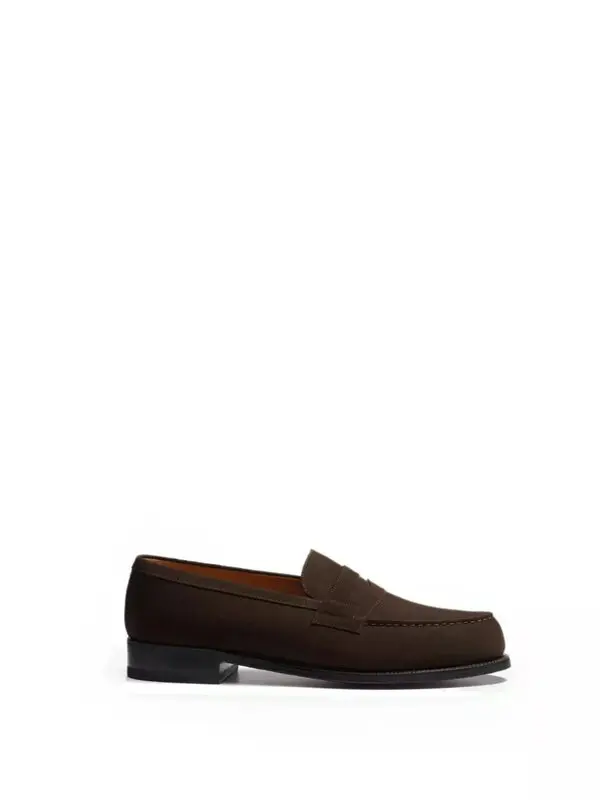 J.M. WESTON 180 Suede Loafers - Brown