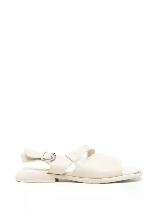 SERGIO MORETTI FIRENZE Leather Buckle-fastening Sandals - Neutrals