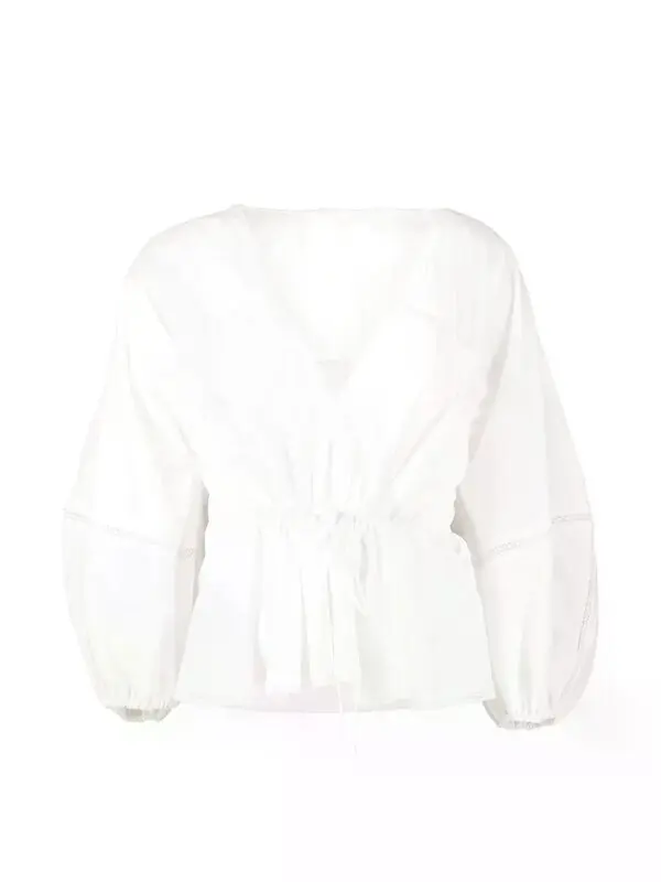 Faithfull The Brand Lace-trimmed Cotton Blouse - White