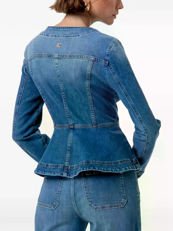 FRACOMINA Peplum Denim Jacket