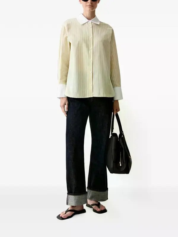 Barbour Striped-pattern Contrast-collar Shirt