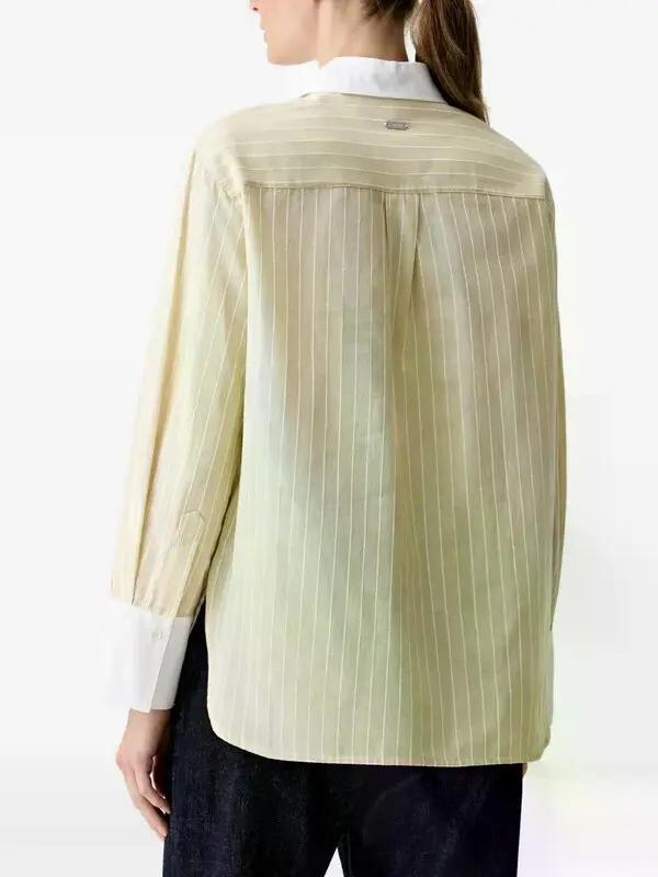 Barbour Striped-pattern Contrast-collar Shirt