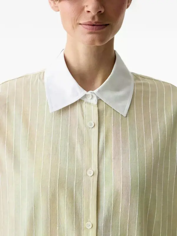 Barbour Striped-pattern Contrast-collar Shirt