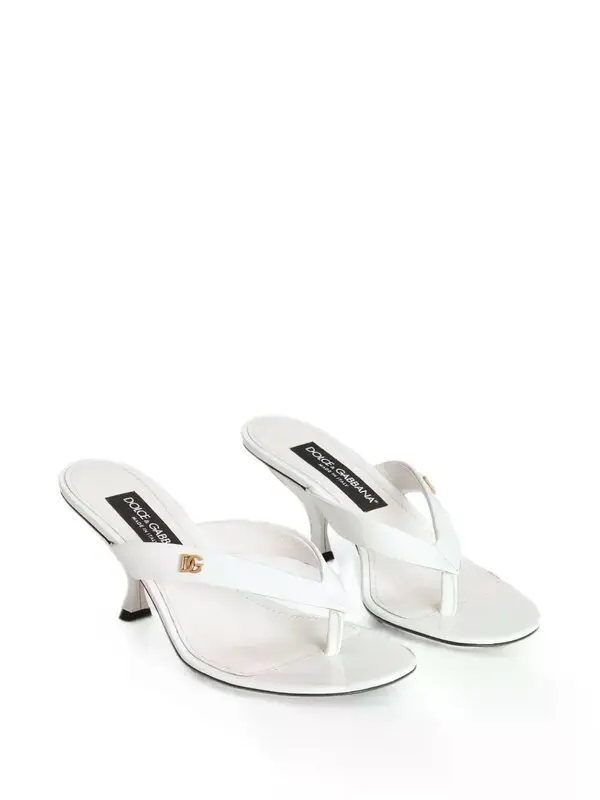 Dolce & Gabbana Patent Leather Thong Sandals