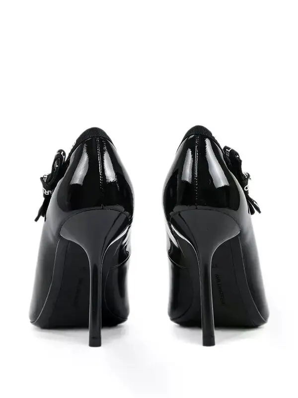 Karl Lagerfeld Patent Finish Logo Tape Pumps