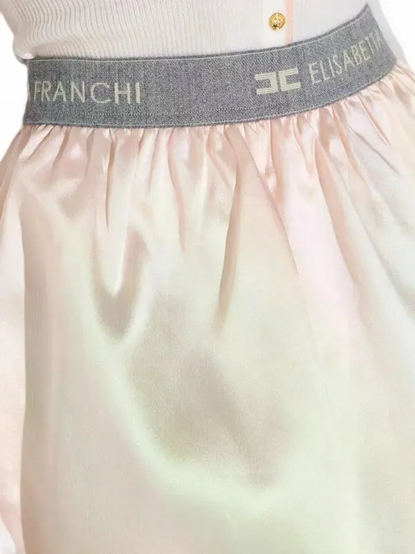 Elisabetta Franchi Silk Gazar Miniskirt
