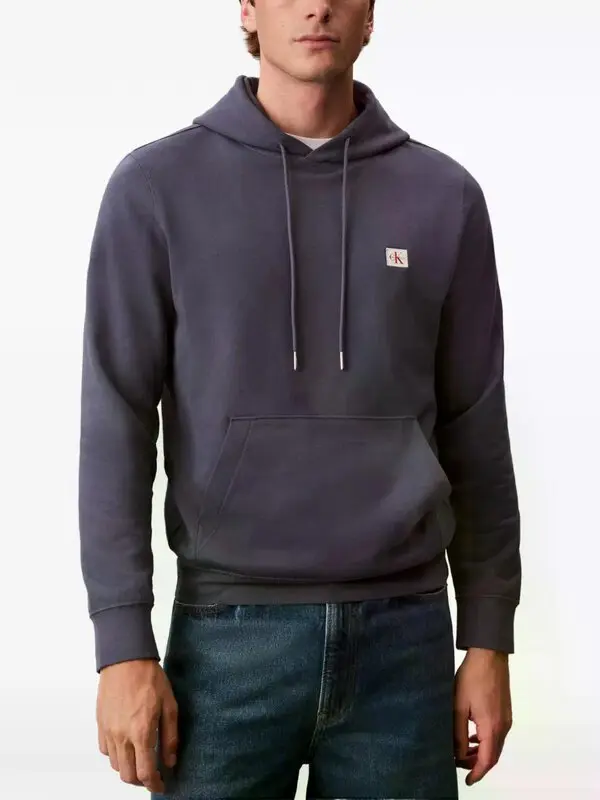 Calvin Klein Logo-patch Pouch-pocket Hoodie