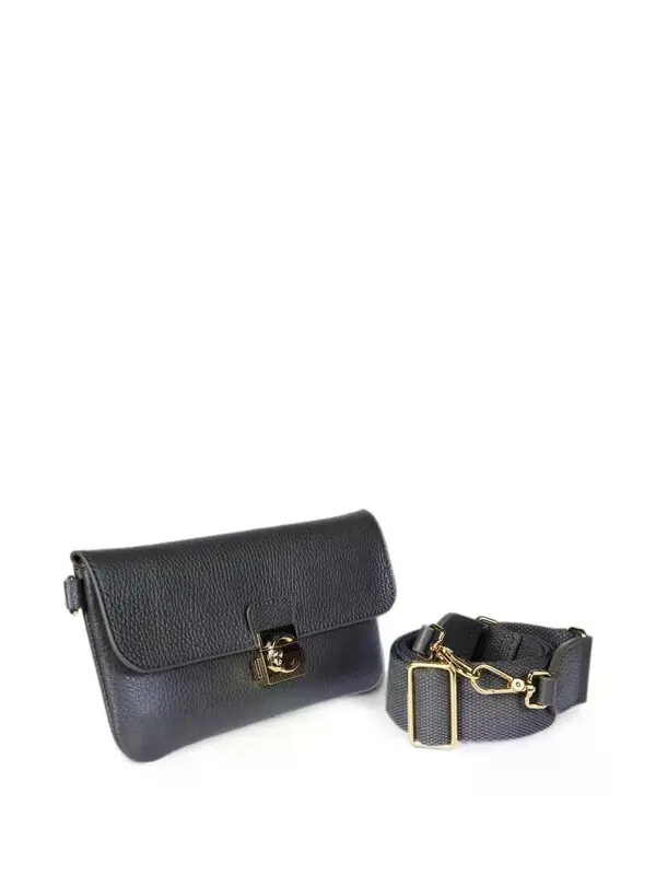 COCCINELLE C-me Lock Grained Leather Shoulder Bag