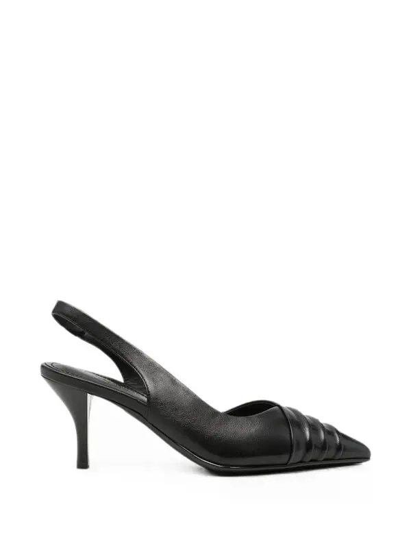 SERGIO MORETTI FIRENZE Ruched Pointed-toe Slingback Pumps
