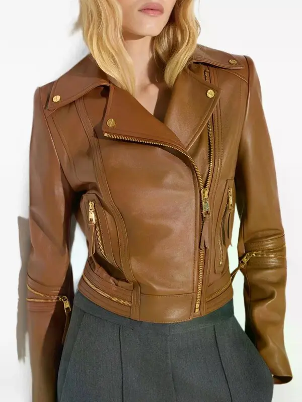 Elisabetta Franchi Leather Biker Jacket