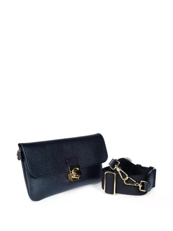 COCCINELLE C-me Lock Grained Leather Shoulder Bag