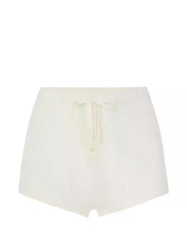 Elisabetta Franchi Knit Openwork Briefs With Button Detail