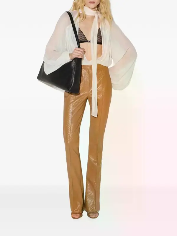 Elisabetta Franchi Bodysuit In Crepon Fabric With Sash