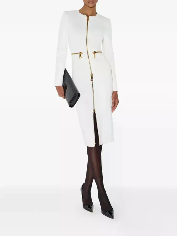 Elisabetta Franchi Knit Midi Skirt With Front Zip