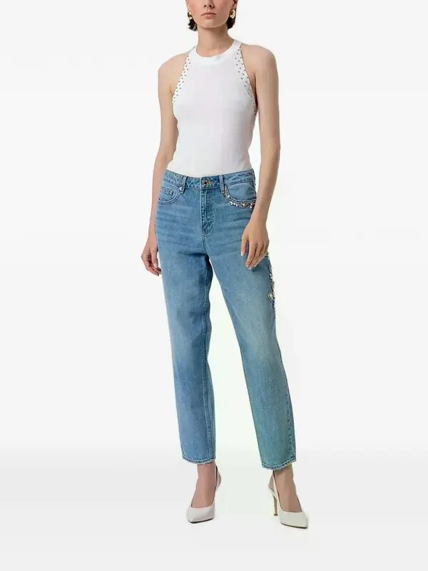 FRACOMINA Embellished Mom-fit Jeans - Blue