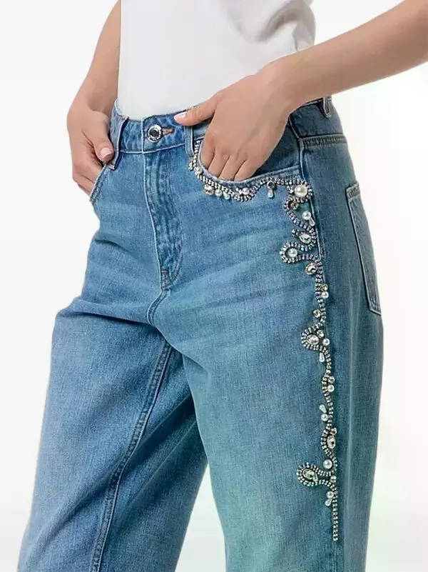 FRACOMINA Embellished Mom-fit Jeans
