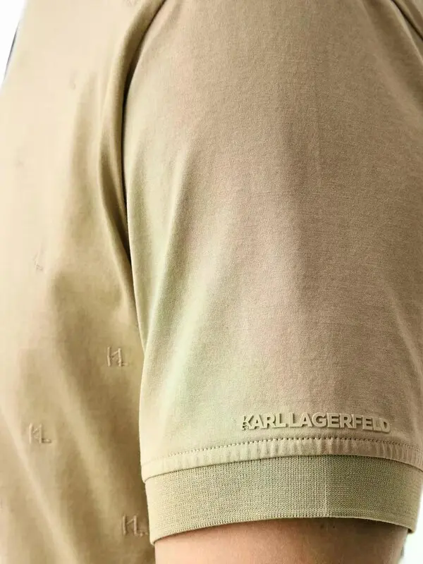 Karl Lagerfeld Monogram-embossed Logo-patch T-shirt
