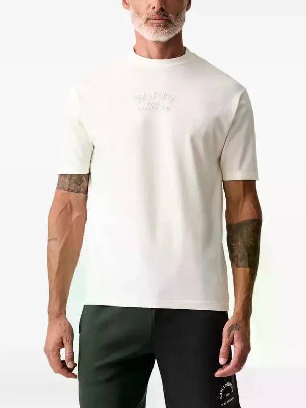 Karl Lagerfeld Logo-embossed Crew-neck T-shirt