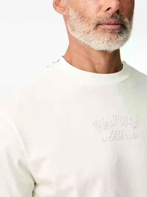 Karl Lagerfeld Logo-embossed Crew-neck T-shirt