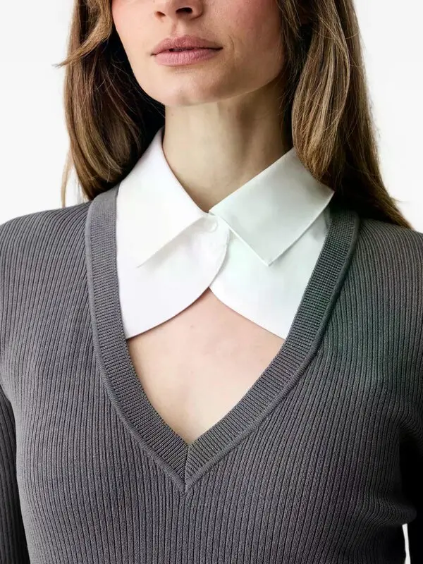 Karl Lagerfeld Ribbed V-neck Sweater
