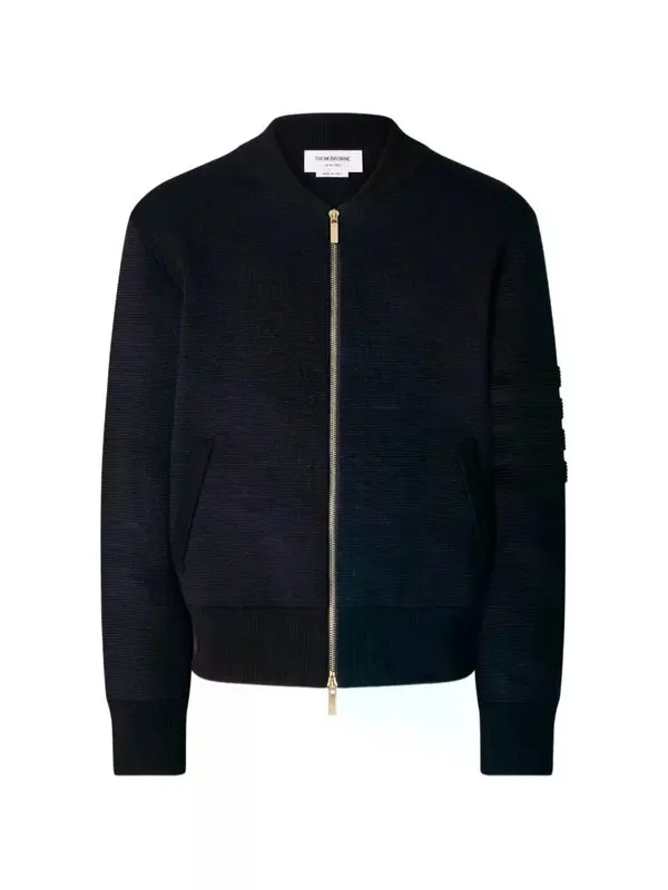 Thom Browne Milano-stitch 4-bar Bomber Jacket - Grey