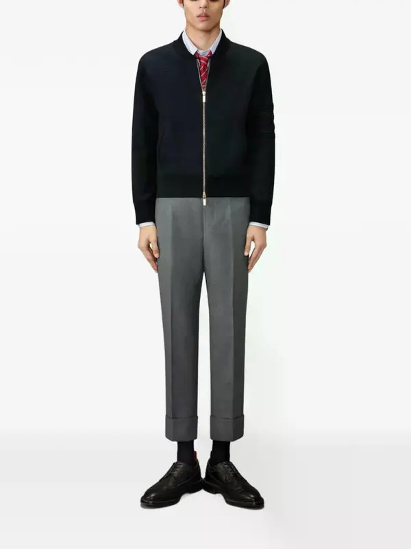 Thom Browne Milano-stitch 4-bar Bomber Jacket