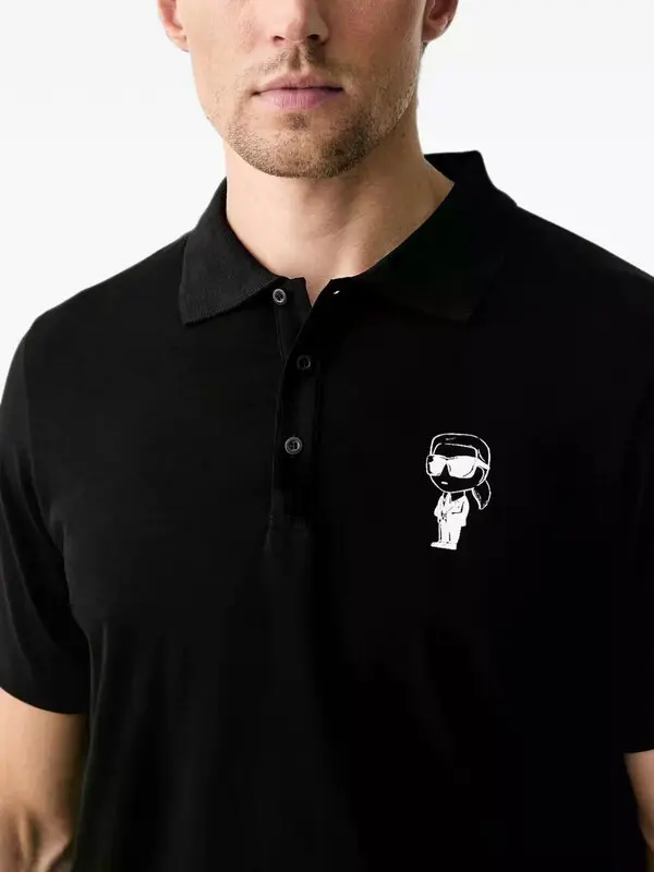Karl Lagerfeld Ikonik Patch-detail Polo Shirt