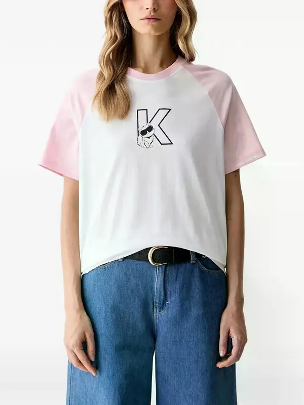 Karl Lagerfeld K" Logo Print Raglan Sleeve T-shirt