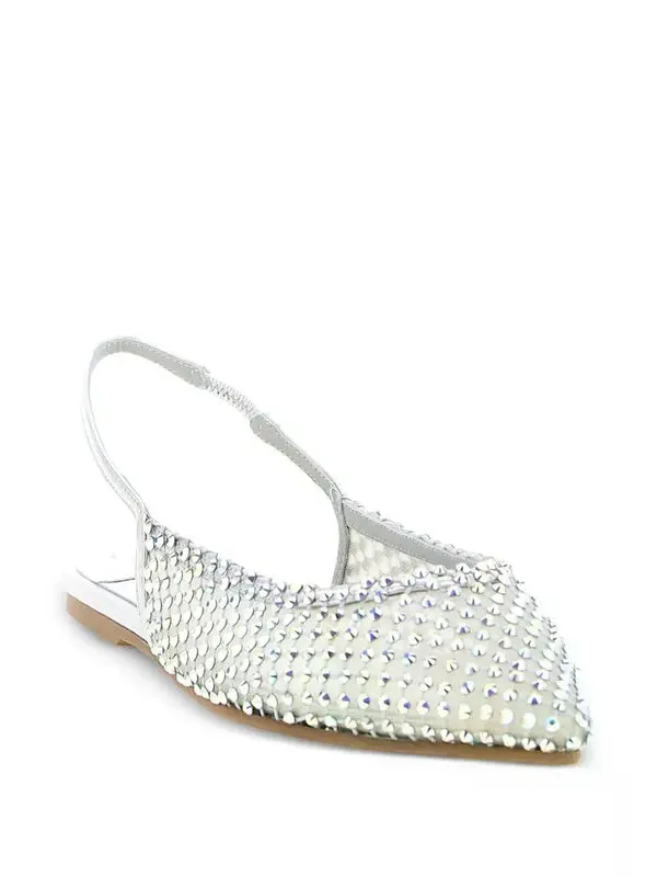 LE SILLA Gilda Crystal-embellished Ballet Flats - Silver