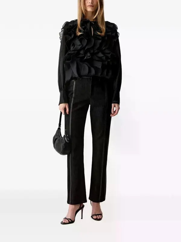 Karl Lagerfeld Straight Leg Jeans With Side Stripe Detail