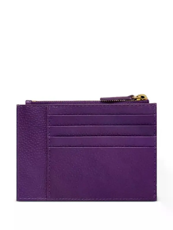 LANCEL L Ninon Grained-leather Card Holder