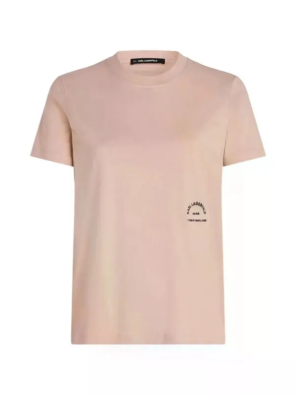 Karl Lagerfeld Embroidered Logo T-shirt - Pink