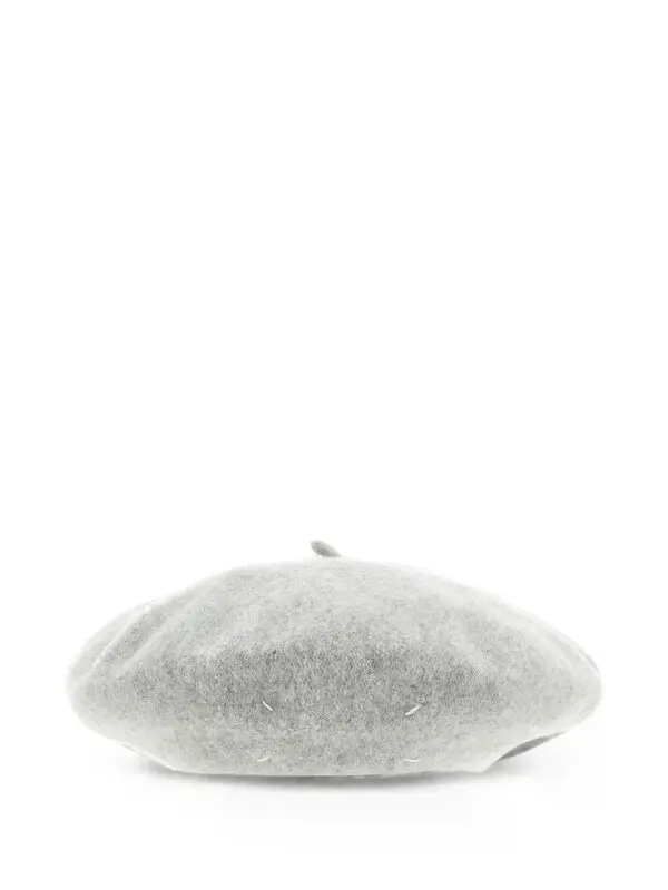 MAISON MARGIELA Four Stitches Wool Beret - Grey