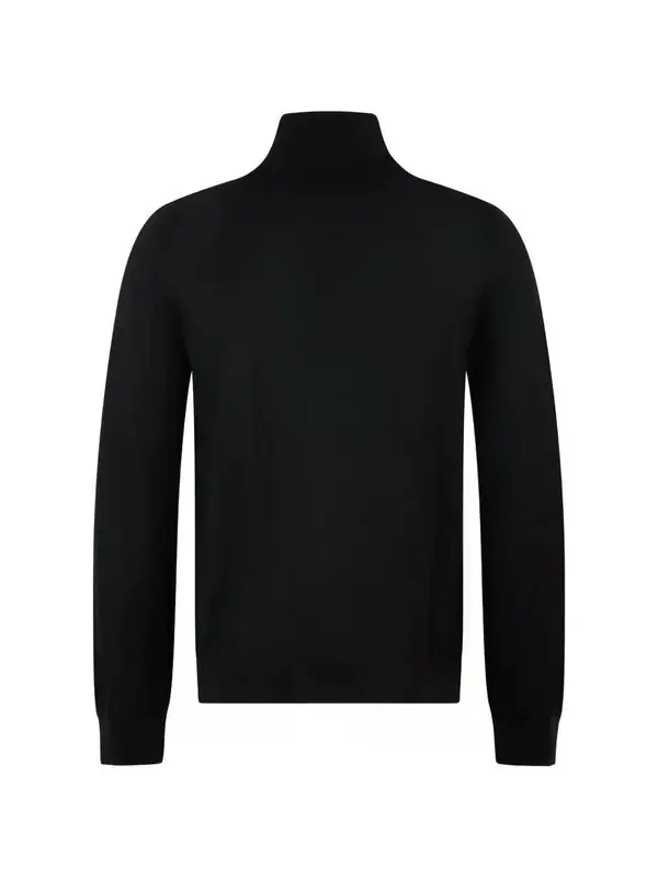 MOORER High-neck Zip-up Cardigan